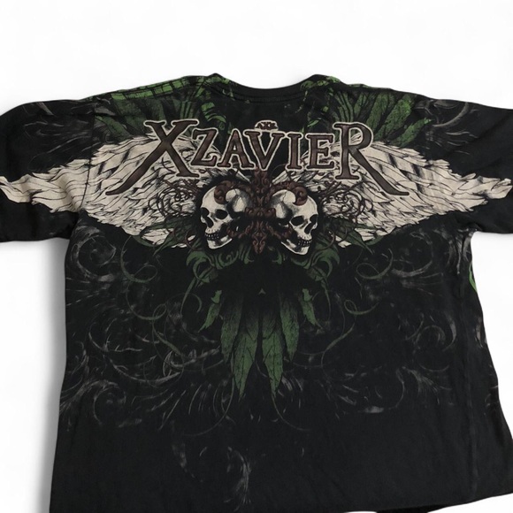 Shirts | Vintage Xzavier Axr Cross Angel Wings Aop Goth Grunge Y2k ...